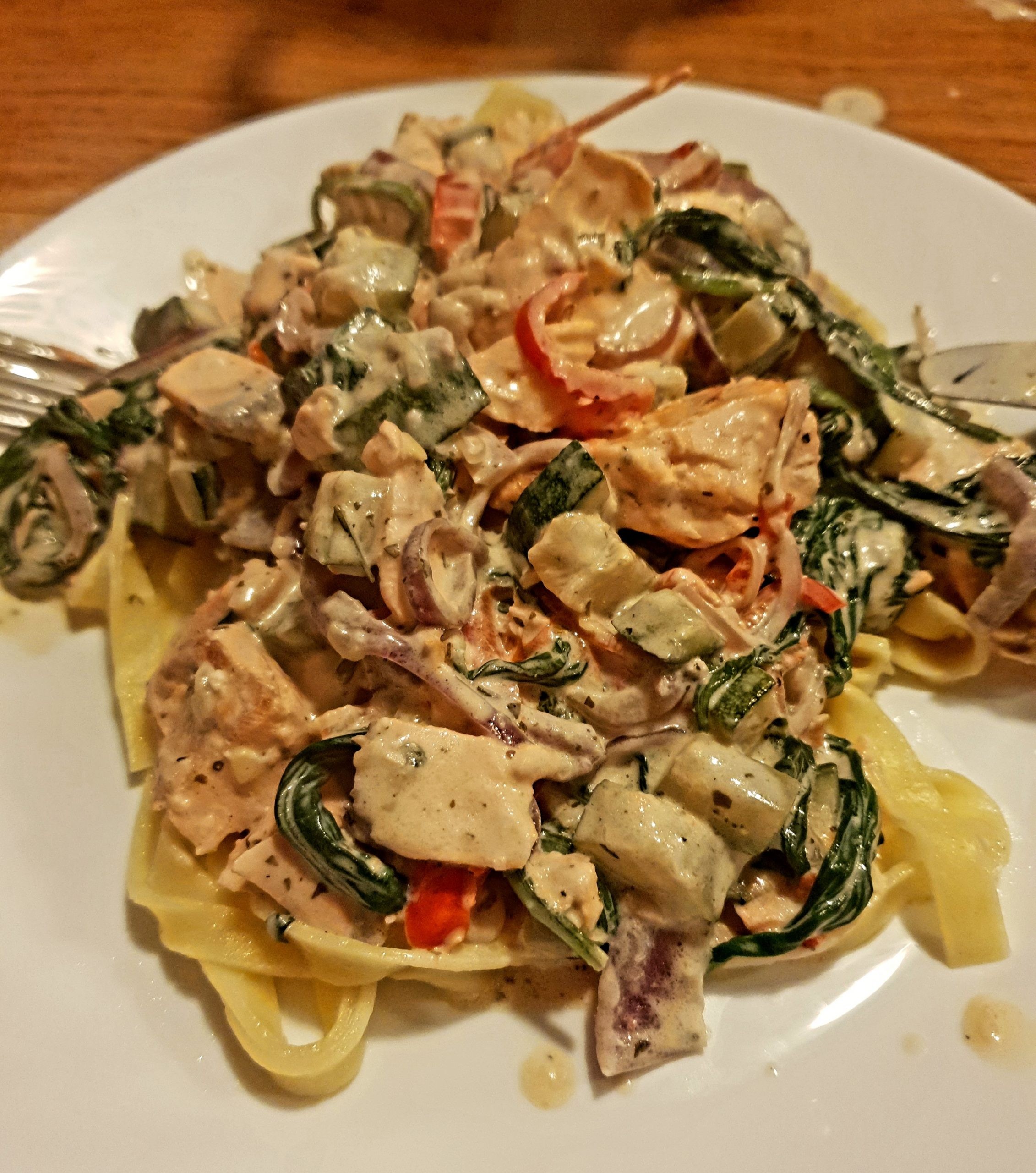 Romige pasta met zalm - CheckMyDish